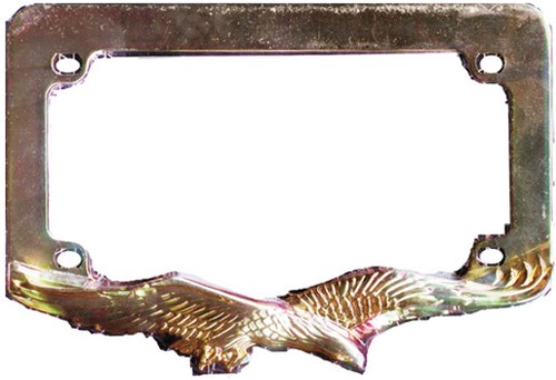 Chrome Motorcycle License Frame - Eagle Design | eBay