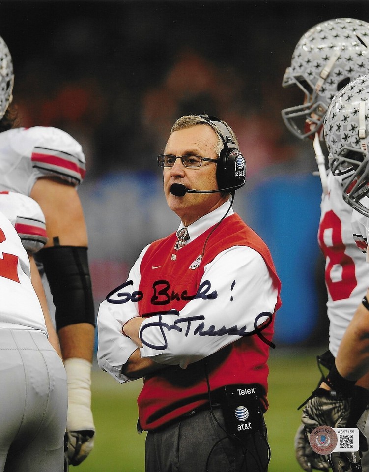Jim Tressel Signed 8x10 Photo Autographed The Ohio State Buckeyes 55 ...