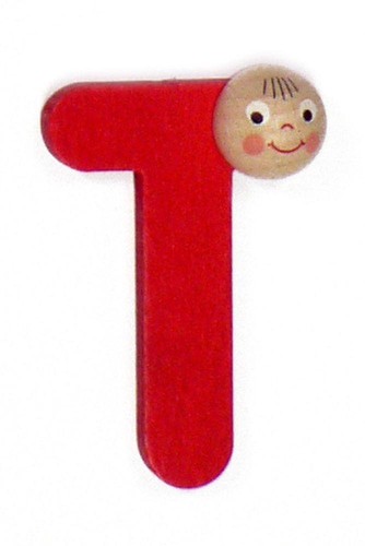 Wooden Decoration Wood Letter T 50x18x70mm NEW Toy Alphabet Learning ...