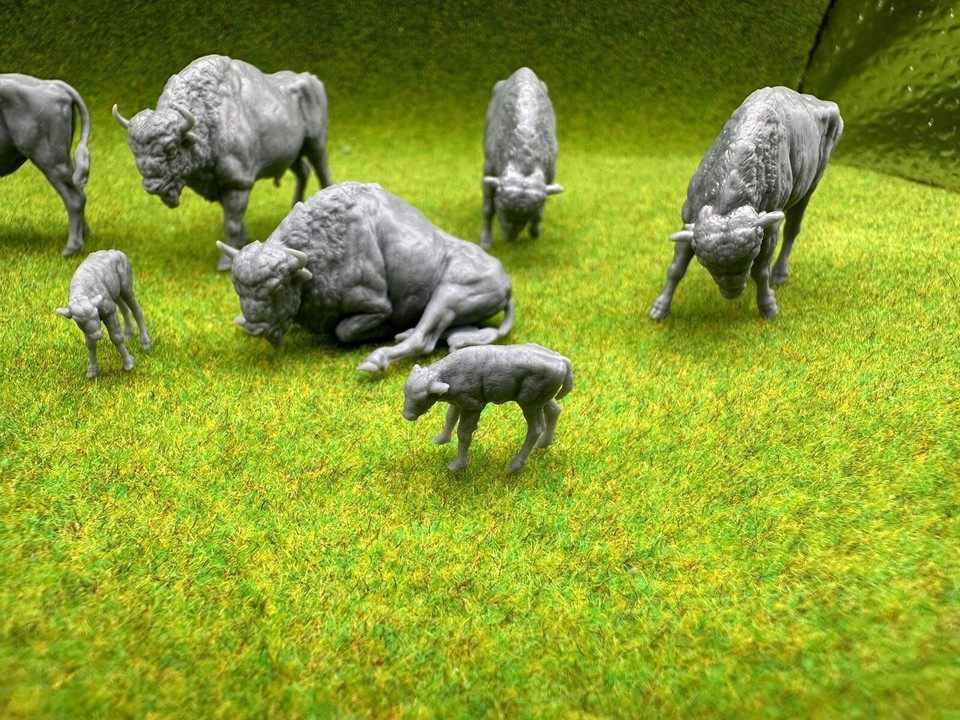 28mm Bison Herd Buffalo Herd Wargame Animal Scatter Animal Den ...