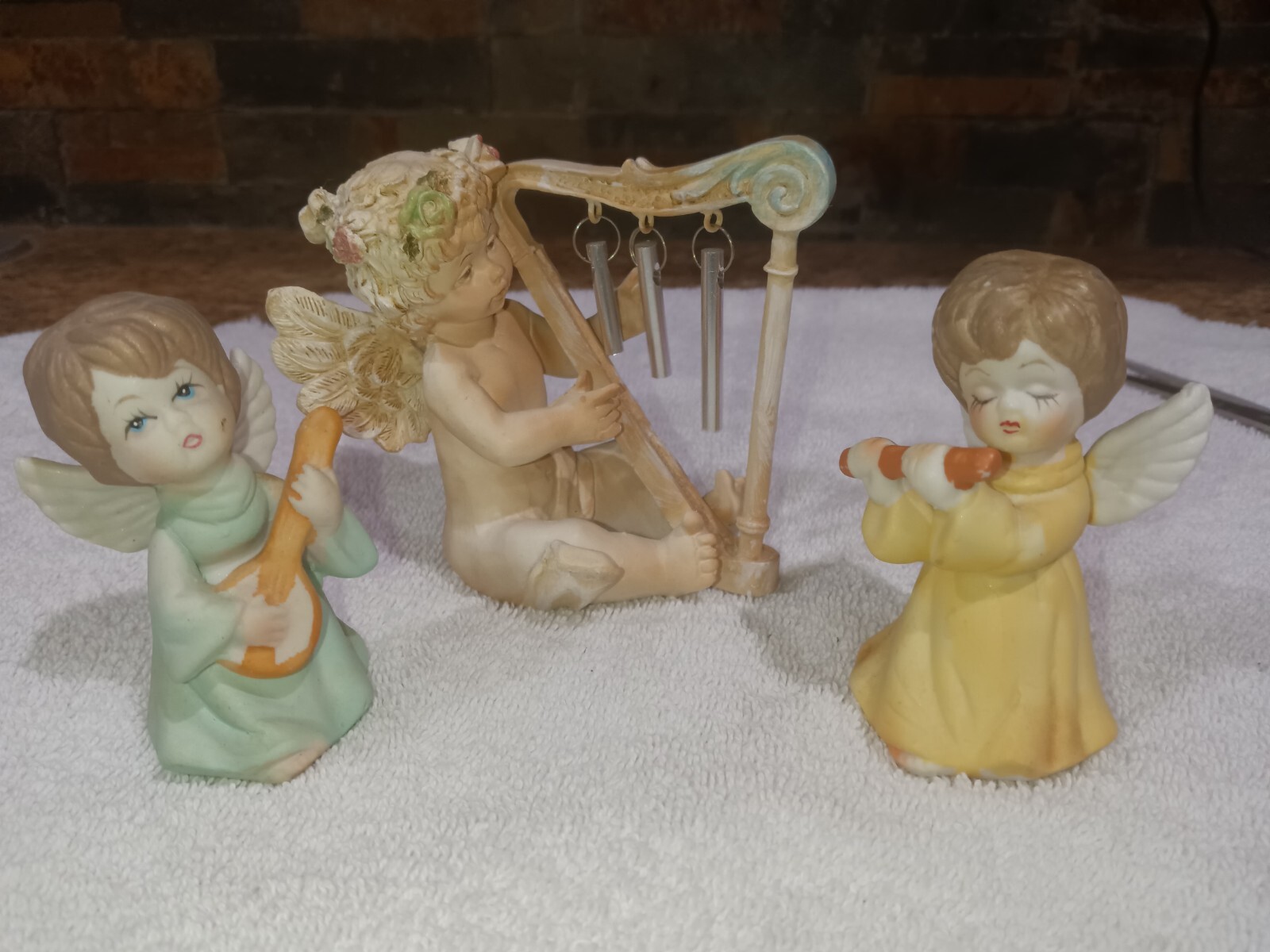 Southern Hospitality 1 Set Of 3 Angels With Music Instruments Figurines ...