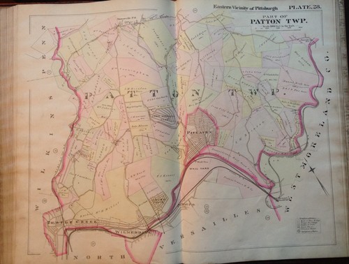 1895 PITTSBURGH PENNSYLVANIA PATTON TOWNSHIP PITCAIRN WALL STATION ...