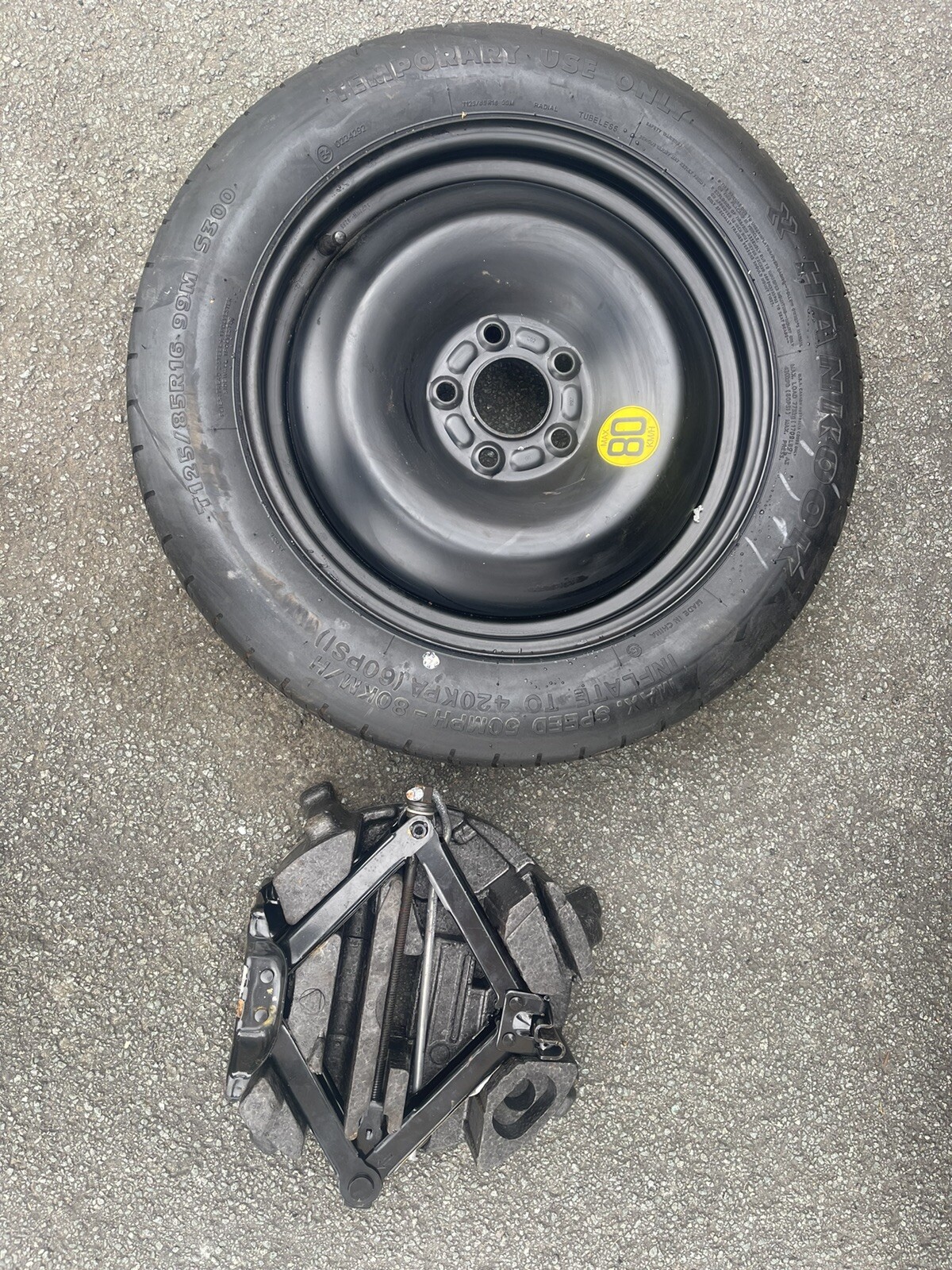 FORD PUMA 2019-PRESENT DAY 5 STUD SPACE SAVER 16" SPARE WHEEL & JACK ...