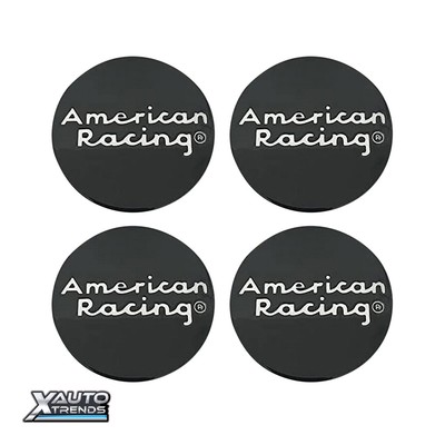 4x American Racing Wheel Center Cap Style "C" Gloss Black "AR" Logo ...