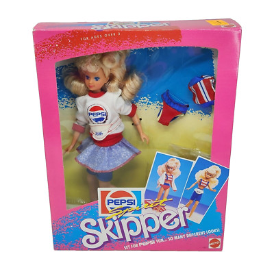 VINTAGE 1989 PEPSI COLA SKIPPER MATTEL BARBIE DOLL IN ORIGINAL BOX NEW ...