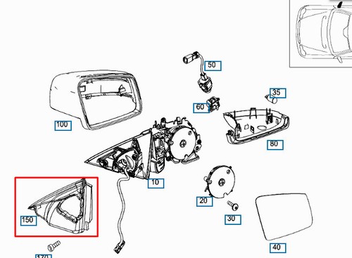 MERCEDES BENZ E W212 FRONT RIGHT DOOR MIRROR SEAL A2128110298 NO DUTY ...