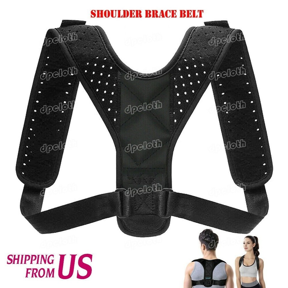 Adjustable Posture Corrector Back Brace Shoulder Support Therapy Belt ...