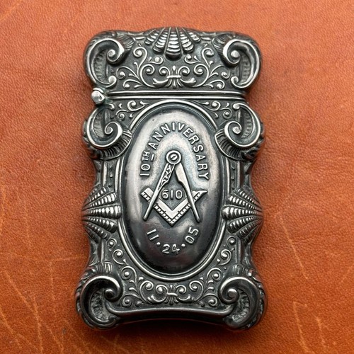 GARMAN PHILADELPHIA STERLING MATCH SAFE VESTA CASE - DATED 1905! | eBay