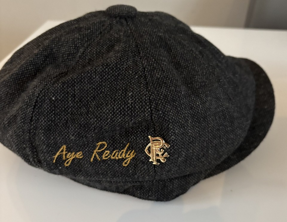 Glasgow Rangers FC Flat Cap Baker Boy Hat AYE READY One Size Fits All ...