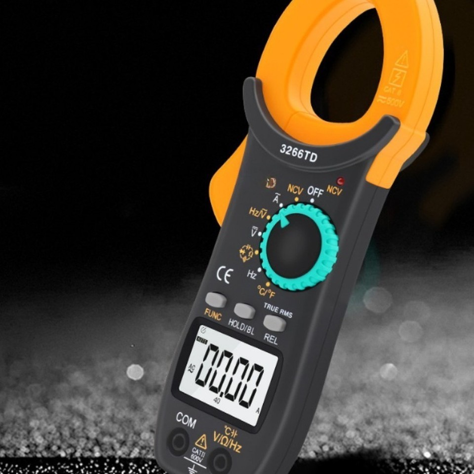 For AC/DC Circuits True RMS Clamp Meter NCV Voltage Tester For ...