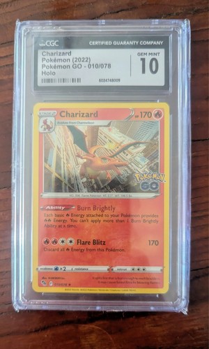 CGC Graded Mint 10, Charizard Pokemon Go Holo Card 10/078, Pokemon TCG ...