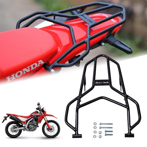 RACK REAR LUGGAGE CARGO STEEL MOTORCYCLE BLACK FOR HONDA CRF300L RALLY ...