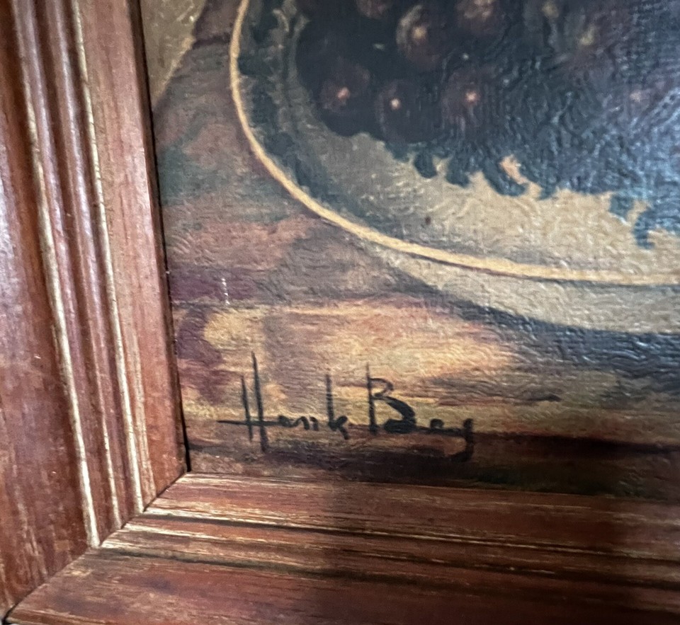 2 Pair Of Vintage 1960 Still Life Fruit Framed Painting Signed Henk Bos Hank Boj | eBay