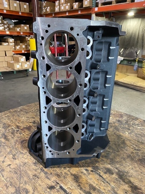 Engine Block, 350 Chevy Small Block, Germany Cast Iron, 4-Bolt 350 ...
