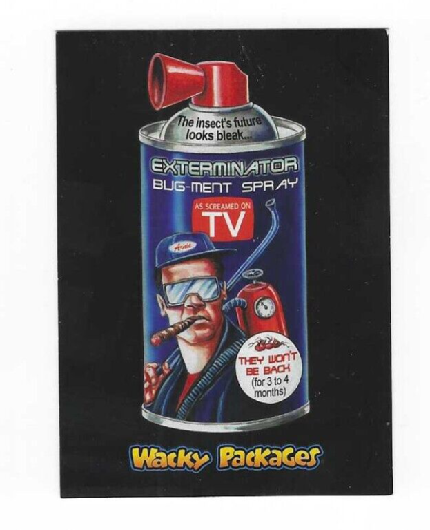 2018 TOPPS WACKY PACKAGES SCI-FI FILM STICKER EXTERMINATOR BUG-MEN #16 ...