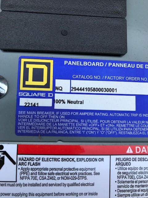 Square D NQ Interior panel 100amp 1ph 3w breaker panelboard | eBay