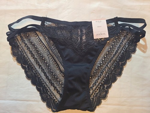 Strappy Lace and Micro Bikini Underwear - Auden Black Size XS A-155 ...