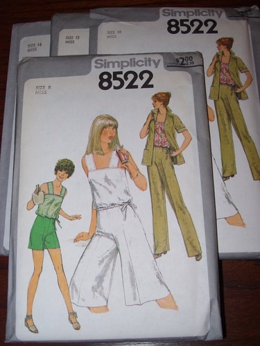 🌺1978 UNCIRCULATED SIMPLICITY #8522-LADIES TOP-CULOTTES & SHORTS ...