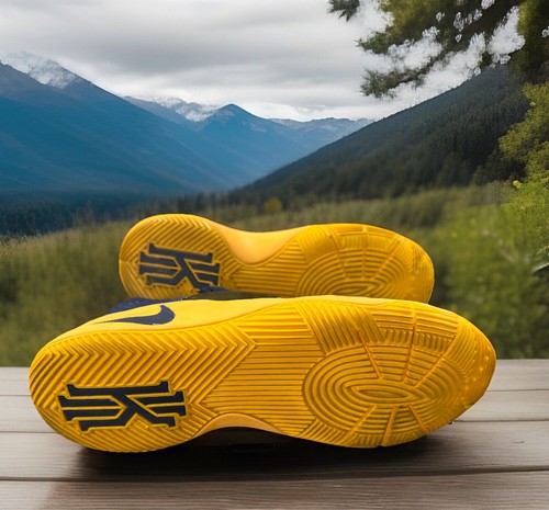 NIKE Kyrie 2 Irving Cavs II Playoff NAVY GOLD Sneakers Boys Girls Shoes ...