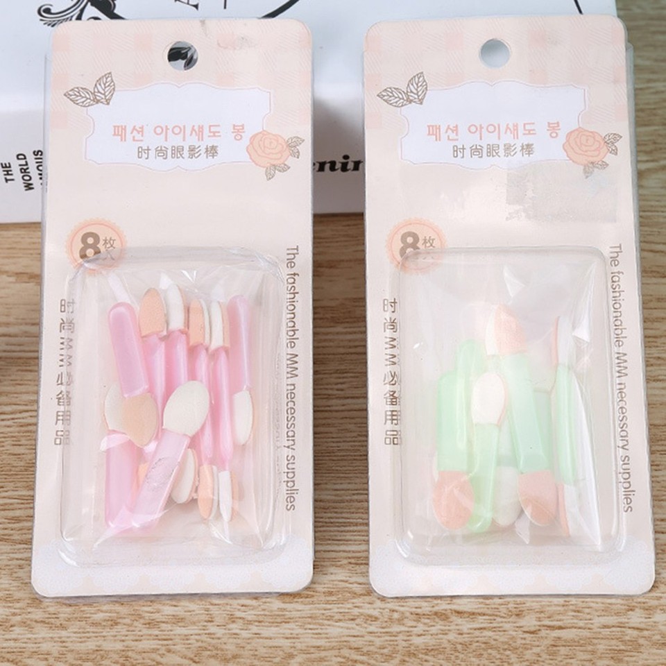 8 Pcs Small Sponge Brush Eye Shadow Applicator Dual Sides Eyeshadow ...