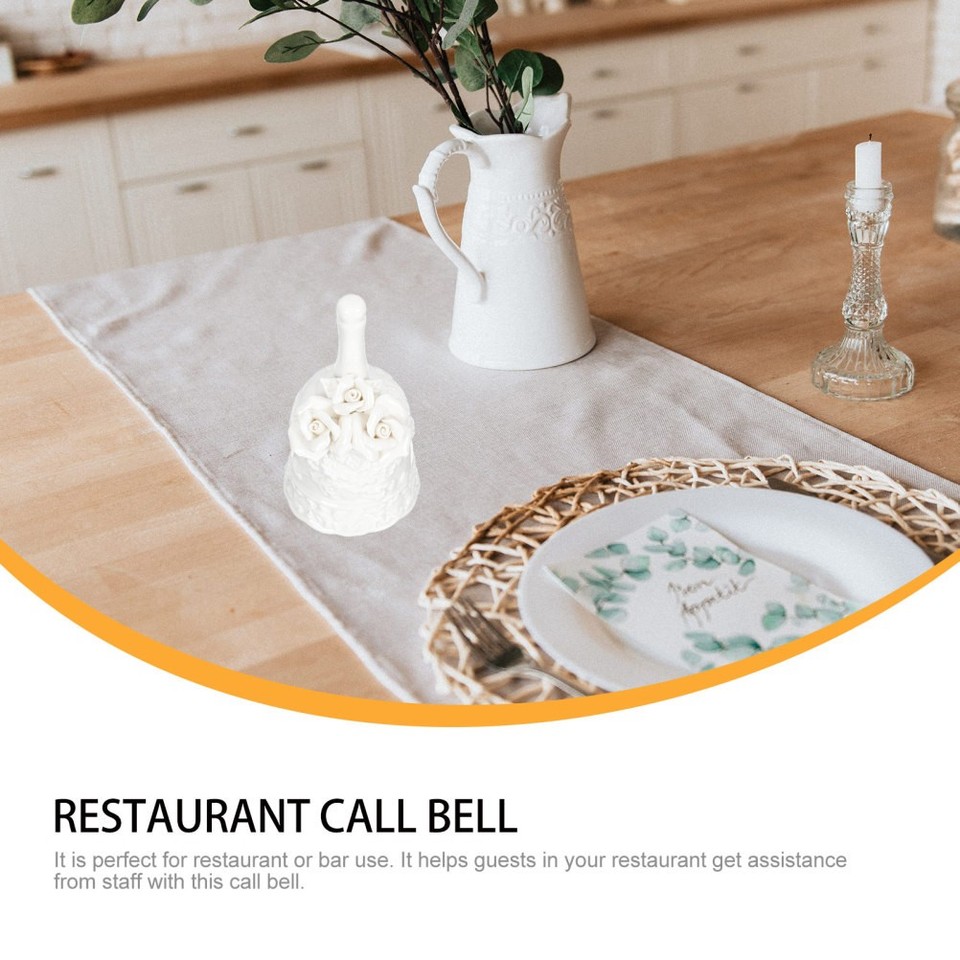Carved Dinner Bell Ceramic Hand Call Bell Loud Hand Bell Restaurant ...
