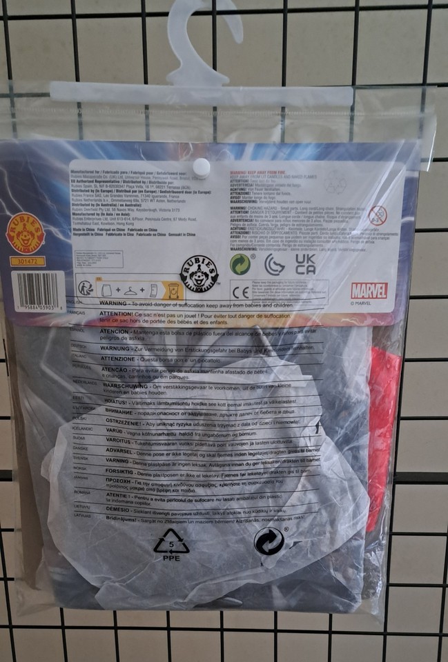 Marvel Studios Thor Love And Thunder Mighty Thor Costume Age 5-6 Years ...