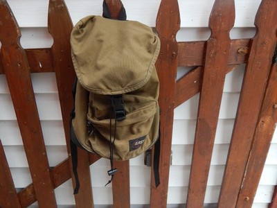 Vintage Eastpak Cinch Style Backpack with Straps Natural Colors Hiking ...
