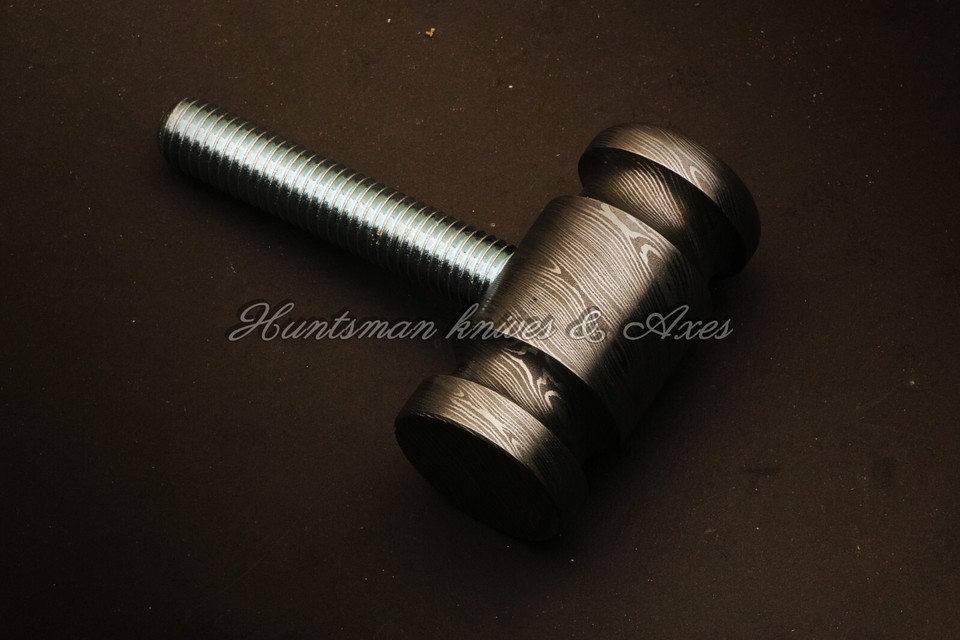Custom Made Hand Forged Damascus Steel Hammer for wood workers/pen ...
