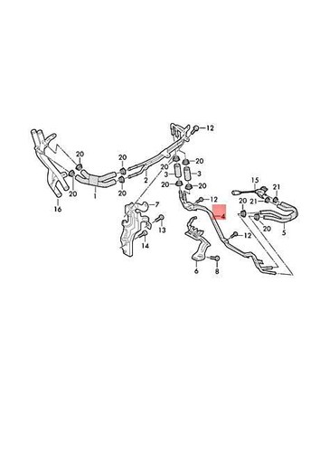 VW CRAFTER SCB SCC SYB SYC SYD SYI SYJ SZB COOLANT PIPE 2N0121065AS NO ...