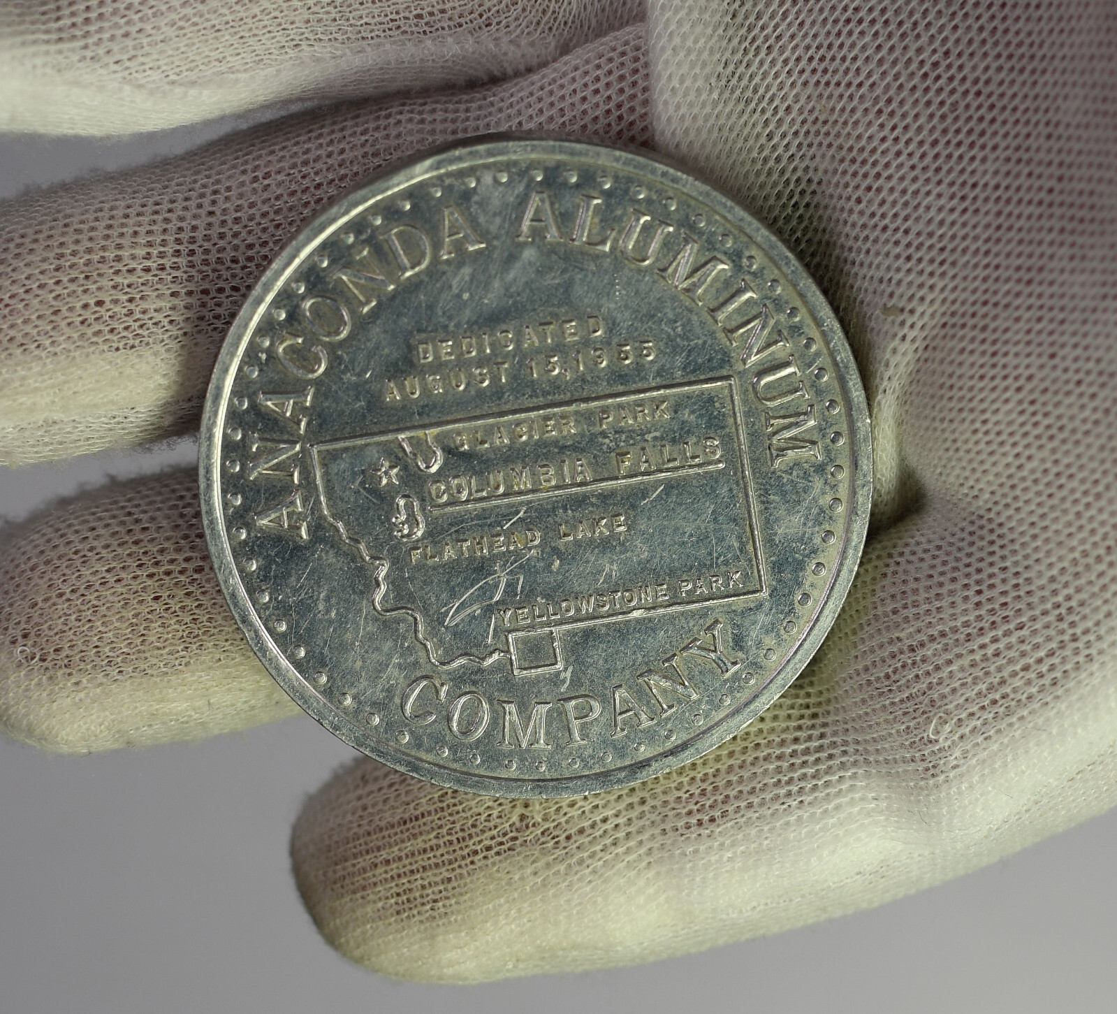 Anaconda Aluminum Company token August 15, 1955, 50 mm Coin / So Called ...