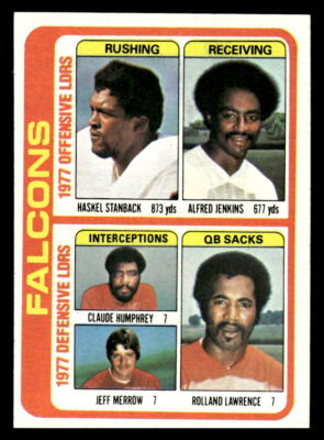 1978 Topps #501 Haskel Stanback Alfred Jenkins Humphrey Merrow Lawrence ...