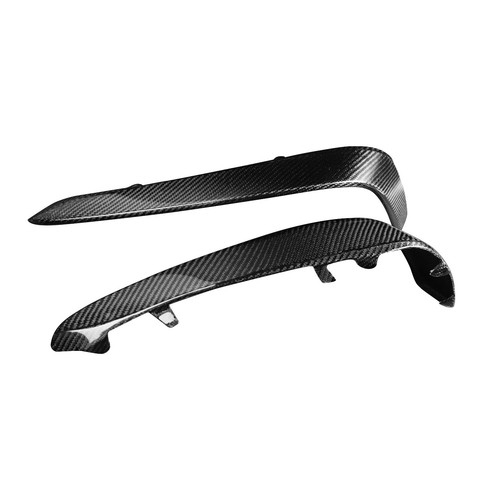 Dry Carbon Fiber Front Bumper Fog Lamp Spoiler Cover For Benz W205 S205 ...