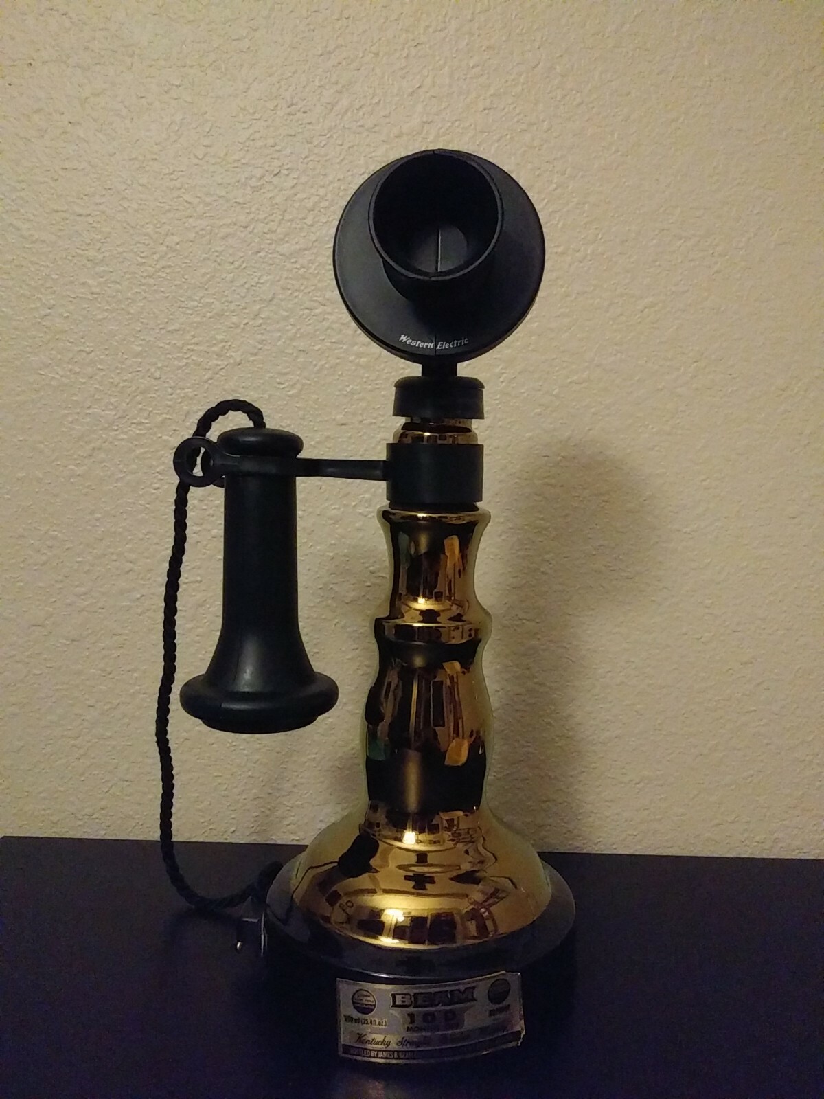 1897 Desk Set Telephone Pioneer Of America Collectable Decanter "James ...