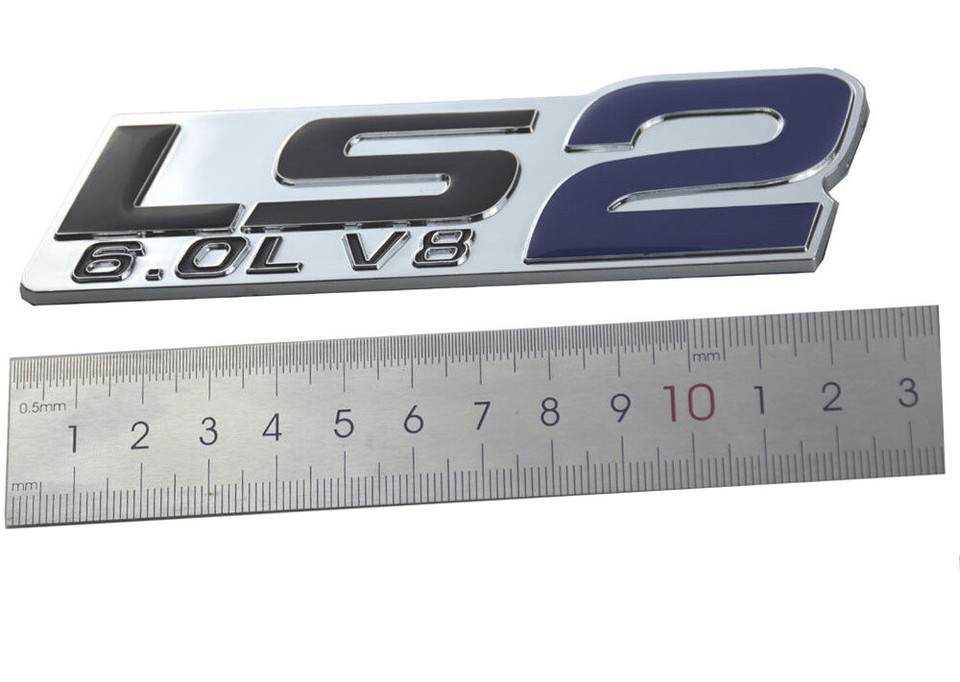 1X OEM LS2 6.0L V8 Emblem Engine Badge For car Nameplate new (Blue) | eBay