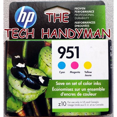 3-PACK HP GENUINE 951 COLOR INK (RETAIL BOX) for the OFFICEJET PRO 8100 ...