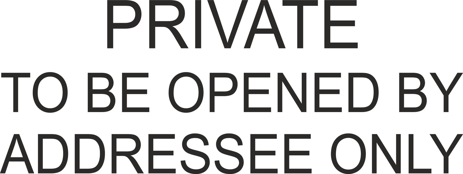 PRIVATE SELF INKING RUBBER STAMP CONFIDENTIAL ADDRESSEE ONLY OFFICE ...