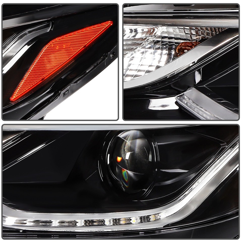 Black Housing For Chevy Cruze 2016 - 2019 LED DRL Headlights Assembly ...