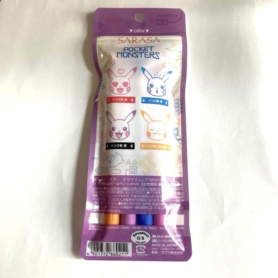 ZEBRA SARASA Pokemon 4-color ballpoint pen | eBay