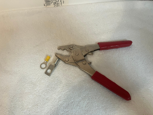 Vintage Wire Cutter / Crimping Pliers Coated Handles Electrician Tools ...