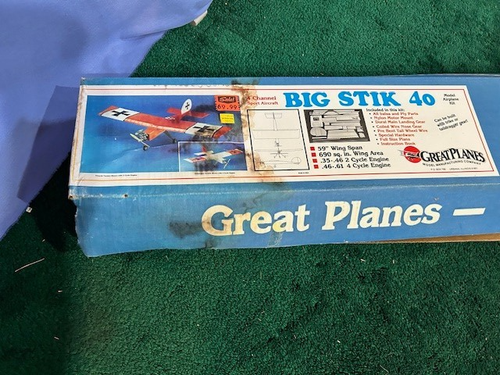 Great Planes Big Stick 40 TRAINER RC Balsa Wood Airplane vintage Kit | eBay
