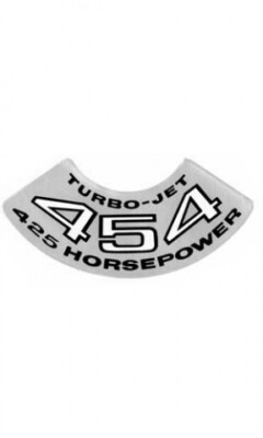 1971 Corvette Decal Air Cleaner 454 425 HP | eBay