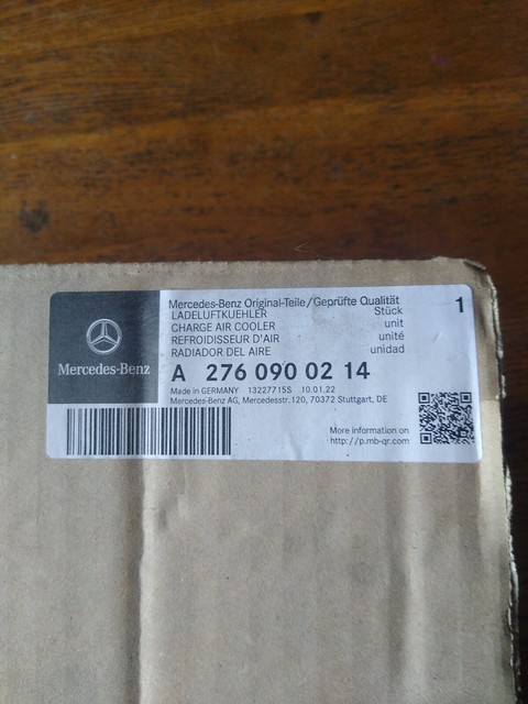 Mercedes-Benz C-class W205 Intercooler Radiator A2760900214 OEM for ...