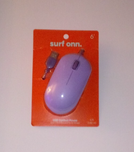 Onn. USB Optical Ambidextrous Mouse Wired Purple Optical 3 Buttons ...