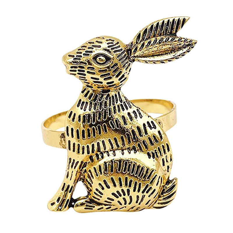Easter Bunny Rabbit Napkin Rings Serviette Buckle for Party Easter ...