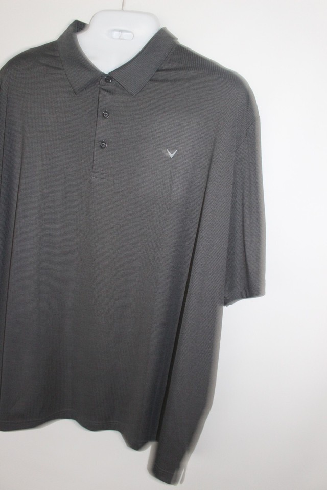 CALLAWAY OPTI-DRI PERFORMANCE S/S GREY GOLF POLO SHIRT SZ: 4XL 4X NWT ...