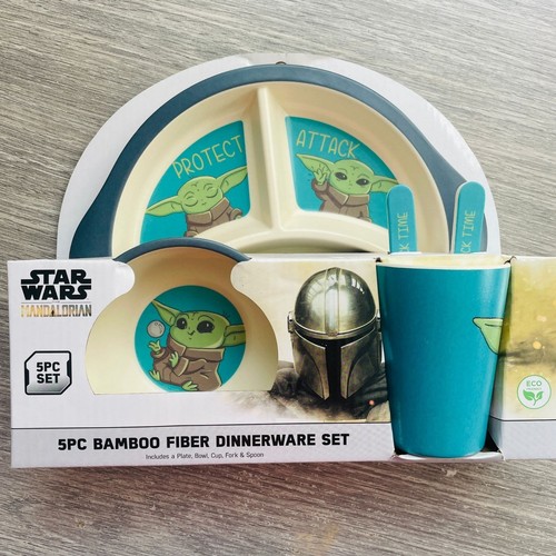 Celebrate Star Wars: Mandalorian with a 5-Piece Bamboo Fiber Dinnerware ...