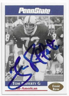 TOM RAFFERTY Autographed Signed 1992 Front Row card PSU Penn State ...