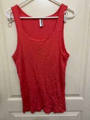 Kenneth Cole Reaction women's pink ribbed tank top size 2XL | eBay