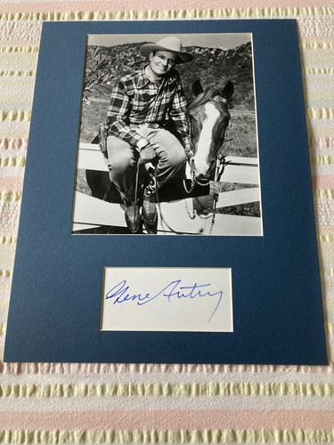 Cowboy star Gene Autry 11x14 inch matted photo & autograph. NM/MT. COA ...