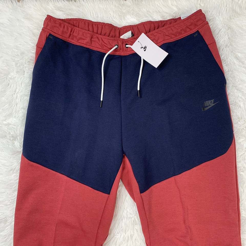 Nike Sportswear Tech Fleece Joggers Cedar Red Blue CU4495 Mens SIZE XL ...